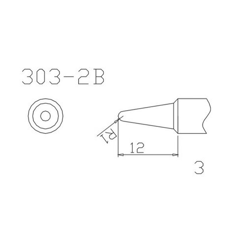 Soldering Iron Tip Quick 303-2B - ToolBoom